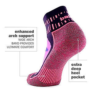 Balega Blister Resist Performance Quarter Athletic Running Socks for Men and Women (1 Pair), Blue, Large