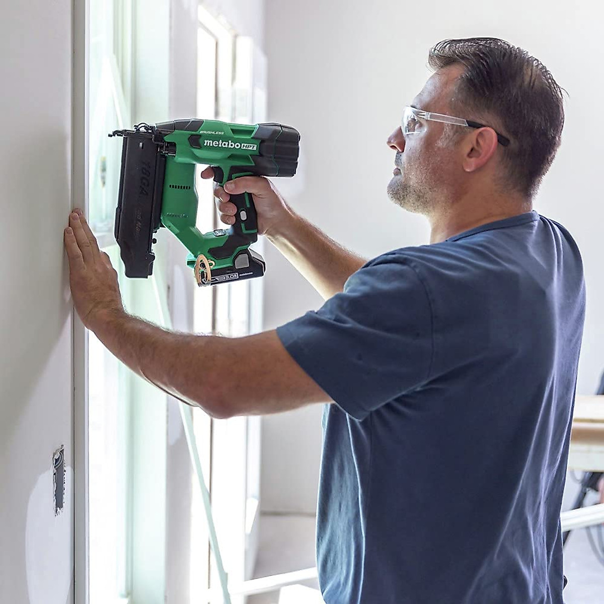 Metabo HPT 18V MultiVolt Cordless Brad Nailer | Tool Only, No Battery | Accepts 18 GA 5/8-Inch to 2-Inch Brad Nails | Brushless Motor | NT1850DFQ4