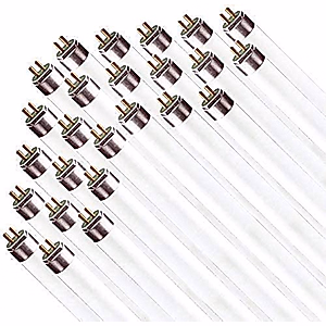 Circle (25 Pack F17T8/841 17W 24 Inch T8 Fluorescent Tube Light Bulb, 4100K Cool White, Medium Bi-Pin (G13) Base, 17 Watt T8 Light Bulbs