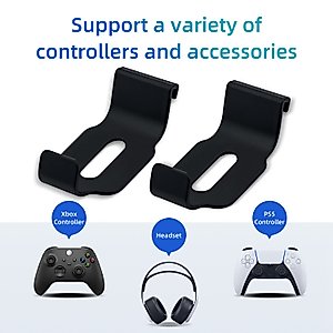 Mcbazel Controller Holder for PS5, Controller Stand Mount for Xbox Series X, Storage Bracket for Playstation 5/ Xbox Sereis X Controllers - No Screws & No Adhesive Tape