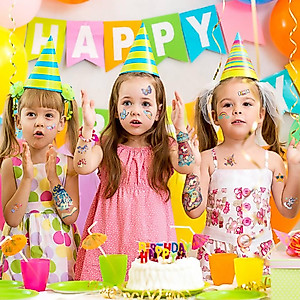 Temporary Tattoo for kids, 52 PCS Fake Tattoos Temporary for Boys Girls, Cute Cat Dinosaur Unicorn Animal Body Arm Tattoos Stickers, Birthday Party Supplies Gifts for 3 4 5 6 7 8 9 Year Old Kids