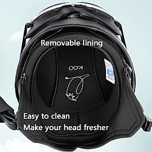 Open Face Motorcycle Leather Helmet, Unisex Personalized Half Helmet, DOT Approved Four Seasons for Adult Youth Scooter Chopper Electric Bicycle Cruiser ATV Lightweight Helmet-B-Large