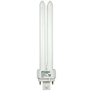 Sylvania 20669 (4-Pack) CF26DD/E/841/ECO 26-Watt Double Tube Compact Fluorescent Light Bulb, 4100K, 1710 Lumens, 82 CRI, T4 Shape, 4-Pin G24q-3 Base