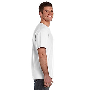 Fruit of the Loom Men's 4 Pack V-Neck T-Shirt, Black/Gray, X-Large