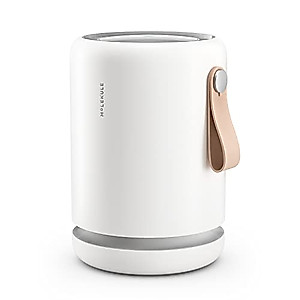 Molekule Air Mini+, Air Purifier for Small Home Rooms up to 250 sq. ft. with PECO-HEPA Tri-Power Filter for Smoke, Mold, Dust, Bacteria & Other Pollutants for Clean Air - White, Compatible with Alexa