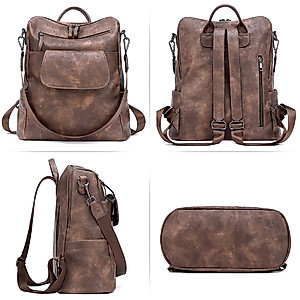 CLUCI Leather Backpack Purse for Women Small Sling Bag for Women Crossbody