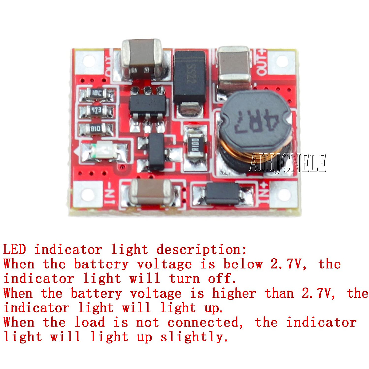 AIHJCNELE 3Pcs RT9266 DC Boost Module 1V~5V 3V 3.7V to 5.1V 5.2V 1A Single Lithium Battery Step Up Power Board DIY Portable Source Charger Repair Accessories with LED Indicator Light (RT-9266)