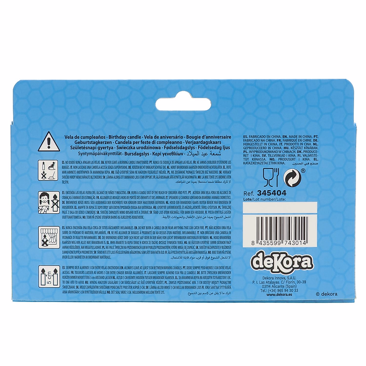 dekora - Set of 3D Dino Birthday Candles for Children's Cakes - Dinosaur Birthday Candles Children - Pack of 4