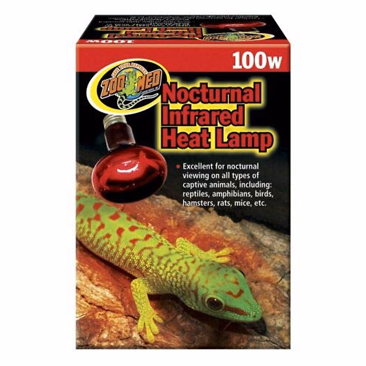 Zoo Med Nocturnal Infrared Heat Lamp 100 Watts - Pack of 6
