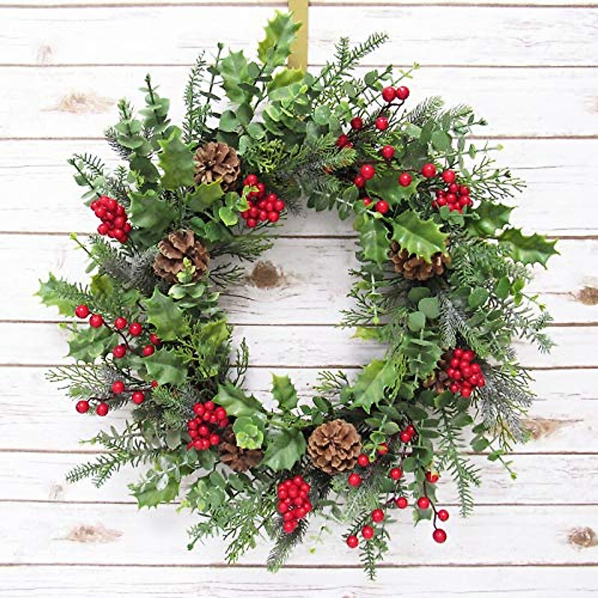 UWIOFF 12 Pack Artificial Red Berry, 10.2" Holly Christmas Berries Stems for Christmas Tree Wreath Decorations, Crafts, Festival Holiday and Home Decor