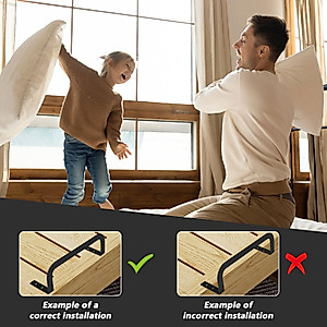 TheElves 4 Pcs Mattress Slide Stopper for Adjustable Beds,Mattress Retainer Bar Keep Mattress Stopper for Wooden Bed Frame,Sturdy Mattress Holder in Place to Keep Mattress from Sliding