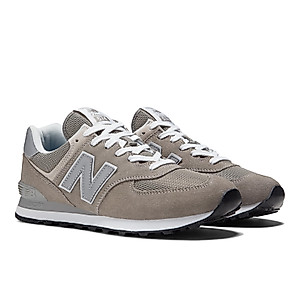 New Balance Men's 574 Core Sneaker, Grey/White, 10