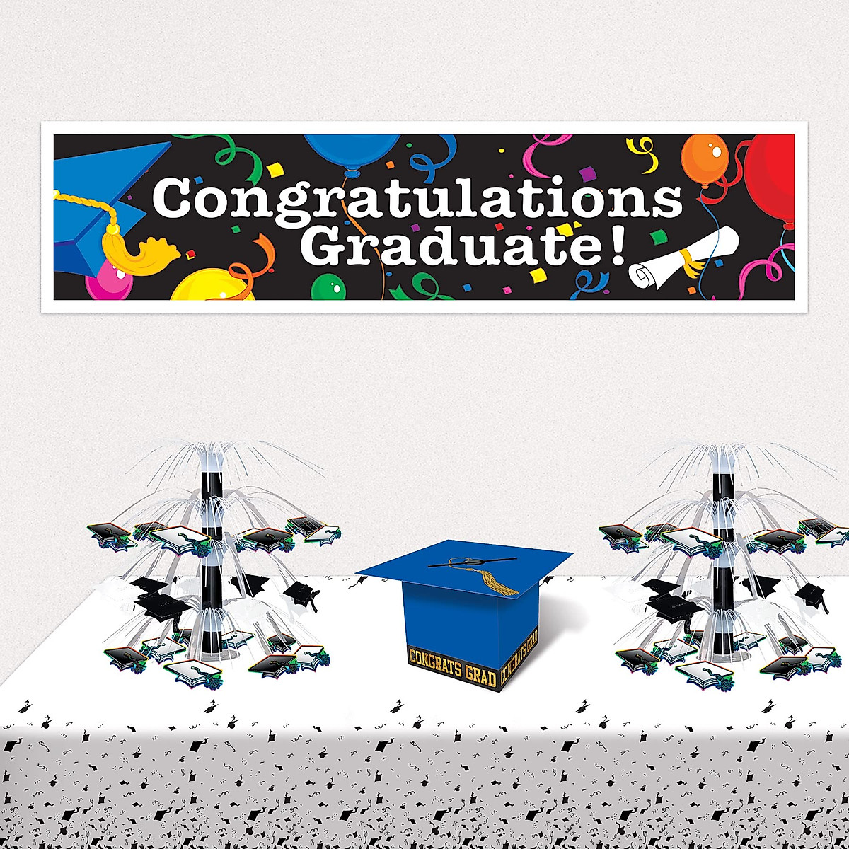 Beistle 2-Pack Graduation Banners, 15-Inch by 5-Feet