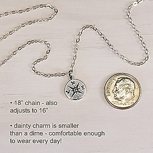 EFYTAL Retirement Gifts for Women, 925 Sterling Silver Compass Necklace, Female Retirement Gifts 2024, Happy Retirement, Retirement for Teacher, Nurse, Boss, Coworker Farewell Gifts