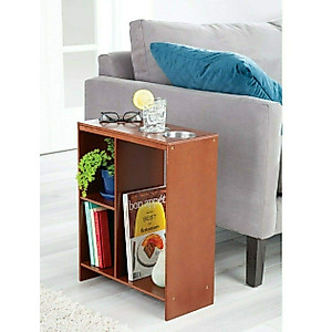 Sofa Table - (Console Table Modern Accent Side Stand Sofa Entryway Hall Display with Storage Shelf for Books)