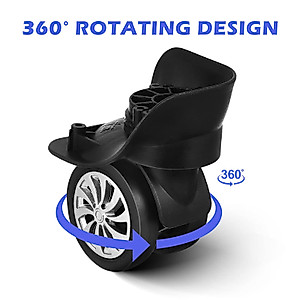 XYBHRC Luggage Wheels Replacement Kit, 4 Pieces 360 Swivel Luggage Wear Resistant Wheel Suitcase Replacement Repair Wheels Dual Roller Bearing Caster Roller