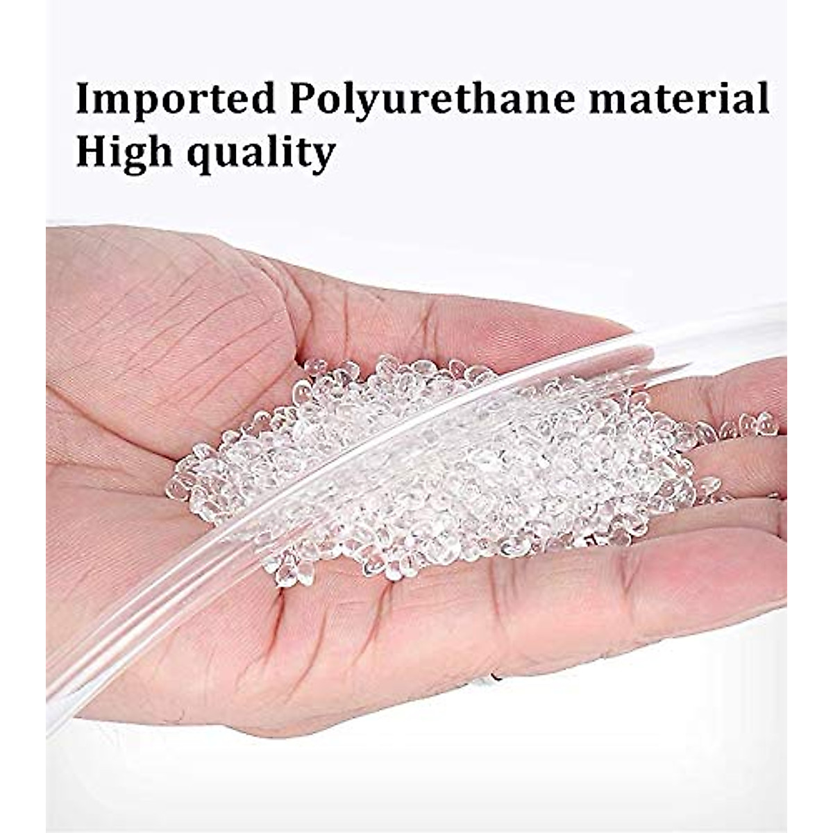 JUNZHIDA Pneumatic Tubing Pipe 1/4" OD Clear Air Compressor PU Line Hose Tube for Water Fluid Transfer 10Meter 32.8ft