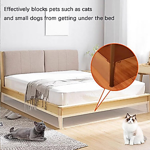 Rictine 8 Pack Clear Toy Blockers for Furniture, 16" L x 7.5" H Under Bed Blocker for Pets, Adjustable Gap Bumper Under Couch Blocker, Stop Things from Going Under Couch Sofa Bed with Strong Adhesive