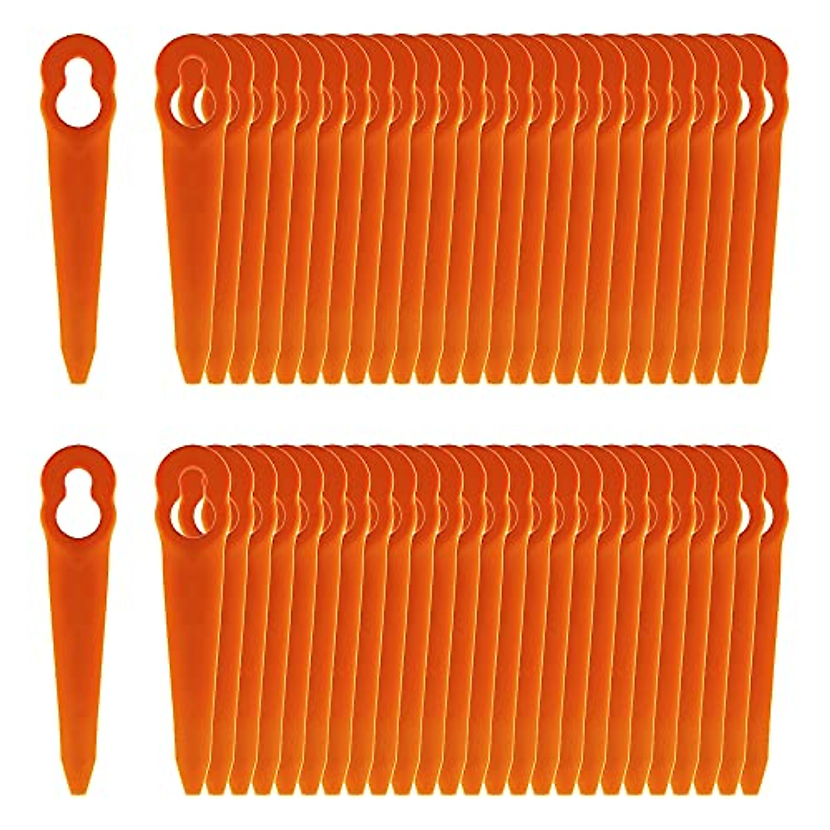 FourShow 100Pcs Plastic Replacement Blades Compatible with STIHL Polycut 2-2 Polycut 3-2 Grass Trimmer FSA 45 FSA 57 FSE 52,Sun Joe 24V-GT10, Redback Swift 40V