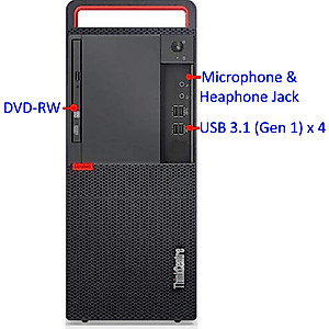 Lenovo ThinkCentre M910T Tower Desktop Computer - Intel Core i5-7500 Upto 3.8GHz, 16GB Ram, 256GB SSD, AC Wi-Fi, Bluetooth, DisplayPort, HDMI 4K Support, DVD-RW - Windows 10 Pro (Renewed)