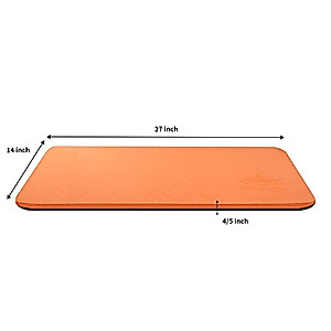 Hatha Yoga TPE Knee Pad，Extra think and soft，27"x14"x4/5"Th，Great for Knees and Elbows,Standard Mat For Pain Free Joints in Yoga,Floor Exercise,Gardening, Yard Work and Baby Bath.