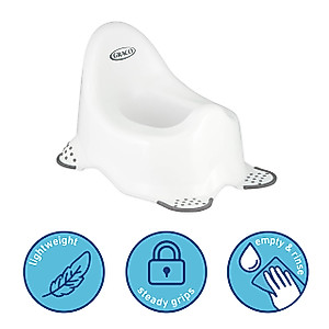 Graco Steady Potty with Anti-Slip Grip - White