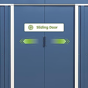 SUXXAN Metal Outdoor Storage Shed 6.5FT x 4FT, Steel Utility Tool Shed Storage House with Sliding Door, Metal Sheds Outdoor Storage for Backyard Garden Patio Lawn, Blue