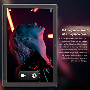 HEEPDD 10in Tablet, HD 1920x1200 IPS 100‑240V 4G Calling Blue Kids Tablet for Work (US Plug)