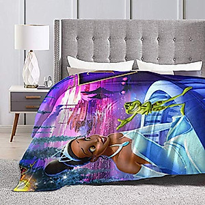 Princess and The Frog Ultra-Soft Micro Fleece Blanket Throw Plush Blanket Suitable for All Season 50in*60in