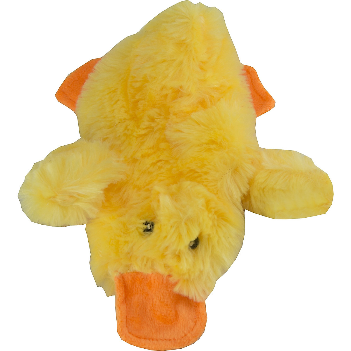 HUMMINGBIRD 8-Inch Small Duck Plush No-Stuffing Dog Toy Squeak Toy (Yellow)