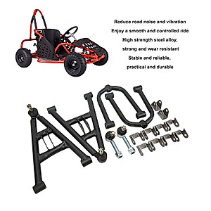 Upper Lower Swing,Yctze 350mm Front Suspension Shock Swing Arm Kit Replacement For 150cc 200cc 4 Wheels Quad Bike Kart