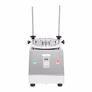 Sieve Shaker 8 Layers Lab Sifter Standard Sample Vibrating Sieve Machine 110V 125W Electric Vibrating Screen Sieve Shaker Machine for Particle Liquid Powder Lab 50dB Low Noise (White)