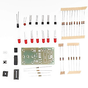Electronic Dice Kit, Circuit Electronic Dice, Metal 7 LEDs 4.5~5V for Fun Electronic Production Set Replace Real Dice