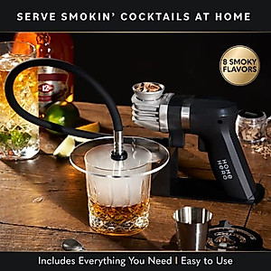 Smoking Gun, Smoke Gun for Cocktails - Cocktail Smoker Kit & 8 Wood Chip Flavors - Drink Smoker Infuser Kit - Indoor Smoker Drink Smoker - Smoking Gun Food Smoker, Old Fashioned Smoker Kit for Whiskey