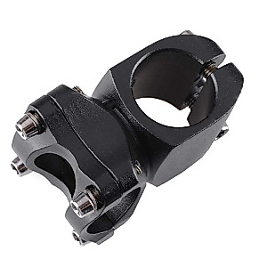 Azarxis 25.4mm 31.8mm Stem 38mm 60mm Lightweight Bike Short Handlebar Stem Riser MTB Stem for Most Bicycle, Mountain Bike, Road Bike, BMX, MTB, Fixie Gear, Cycling (Black - 25.4 x 60mm)