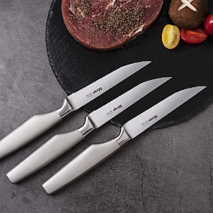 Knife Set,15 Pcs Kitchen Knife Set,Stainless Steel Knives with Wooden Block,Professional Chef Knifes Set for Kitchen,Multipurpose sharp knife,gray