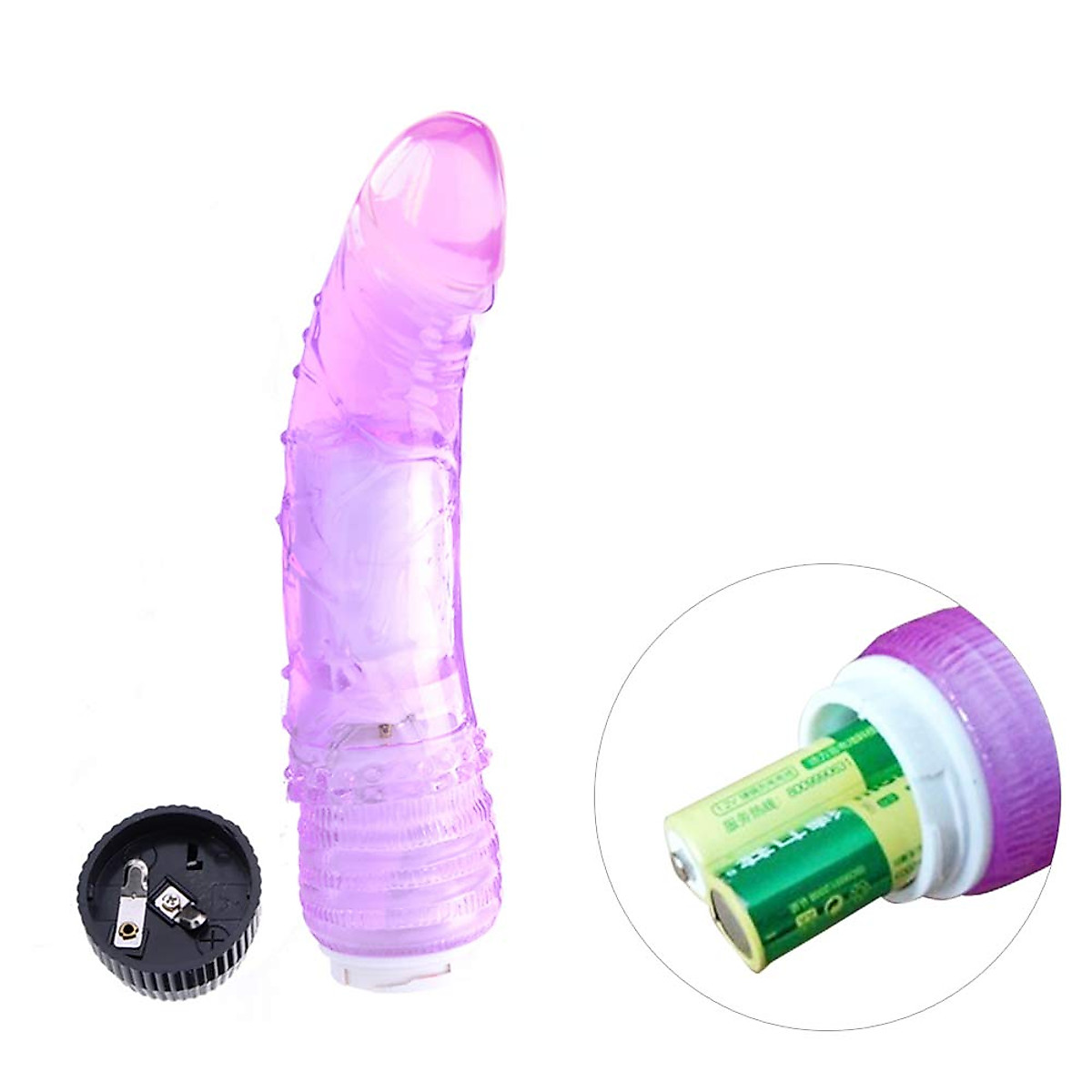 Vibrator Dildo Jelly Multi Speed Unisex Adult Sex Toy for Men Women Sexual Stimulation Pleasure Performance(Purple)