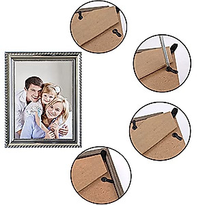 Frame Picture Turn Button Fasteners Set 100 Pieces Picture Frame Hardware Backing Clips with 100 Pieces Screws for Craft, Hanging Pictures, Photos, Drawing, Black (Turn Button)