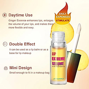 Rosarden Lip Plumper Extreme - Plumping Lip Gloss - Clear Lip Plump Gloss -Lip Enhancer Plumper - Lip Moisturizer for Dry Lips - Lip Filler Plumper - Volumize Lips Instantly for Thicker & Fuller Lips