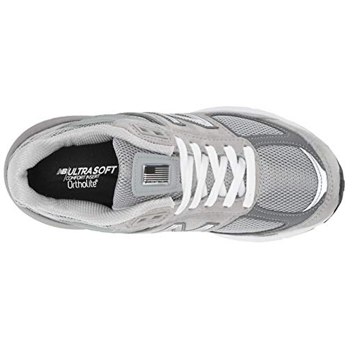 New Balance Women's Made in US 990 V5 Sneaker, Grey/Castlerock, 10.5 Wide