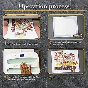 A-SUB Sublimation Mouse Pad Blank Rectangular Blanks 3mm Thick for Transfer Heat Press Printing Crafts 9.4x7.9x0.12 Inches White 11pcs