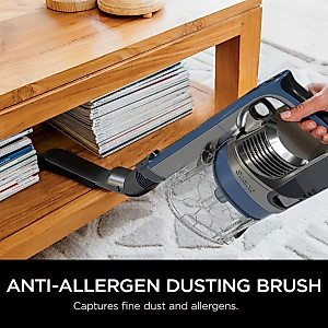 Shark IZ361H Cordless Pet Plus Stick Vacuum with Anti-Allergen Complete Seal, Blue (Renewed)