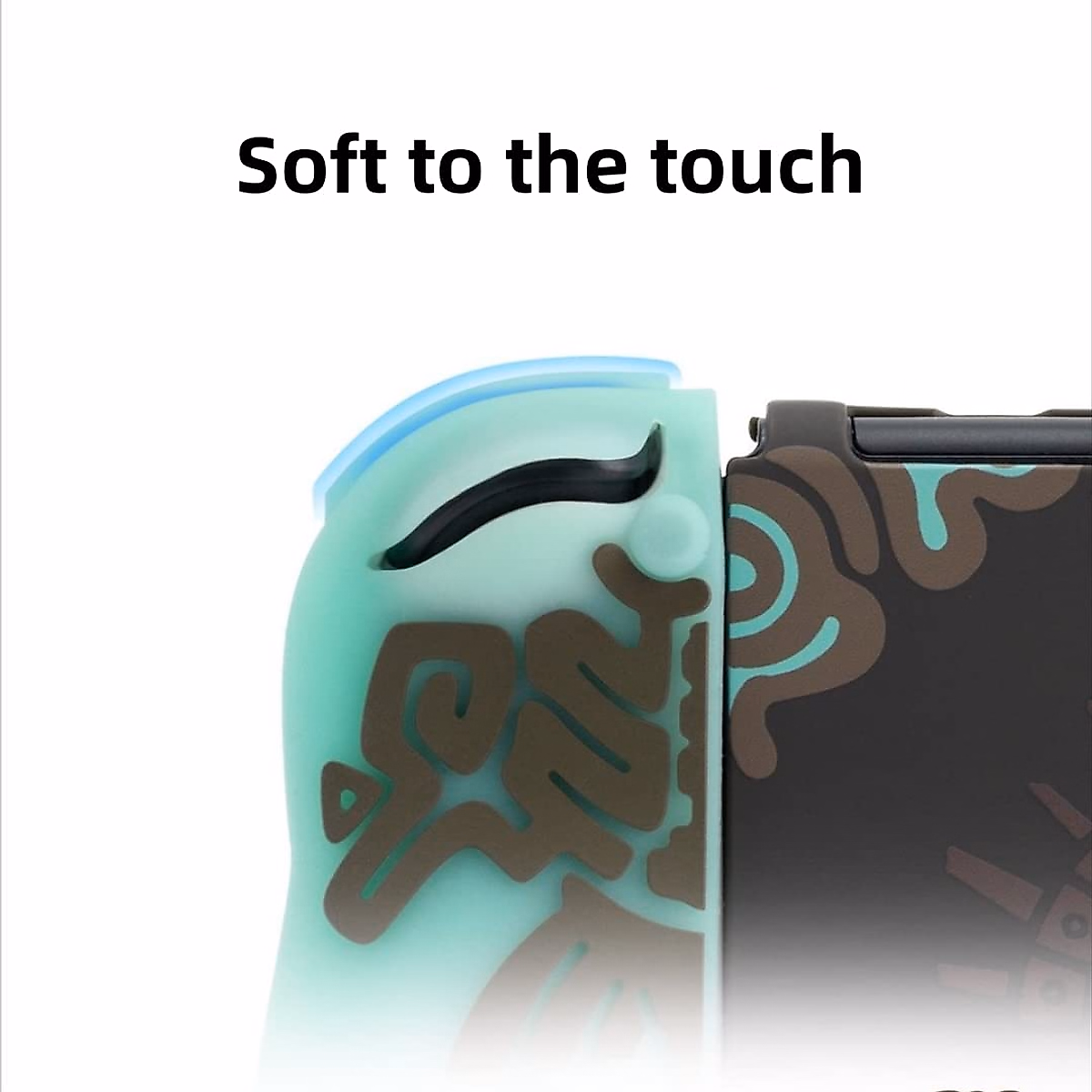 Soft Shockproof for Tears of The Kingdom Dockable Cover Case Compatible with Nintendo Switch OLED, Durable Scratch Resistant Shell for Joycon, Silicone Protective Skin Set