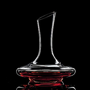 Wine Decanter,Red Wine Carafe,Wine Aerator,100% Hand Blown Lead-free Crystal Glass with Cleaning Beads,Wine Decanters and Carafes,Wine Gift with Luxury Packaging,Wine Accessories (1200ML)