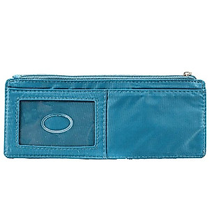 Big Skinny Women's Jaguar Credit Card Slim Wallet, Holds Up to 25 Cards, Ocean Blue , 3.5" X 7.6"