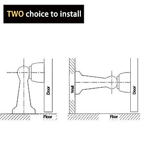 Solid Mental Magnetic Door Stop, Wall Mounted, Oil Rubbed Bronze