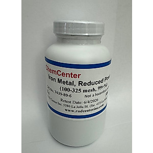 Iron Metal, Powder, 99% min., 100-325 mesh, 500 Grams