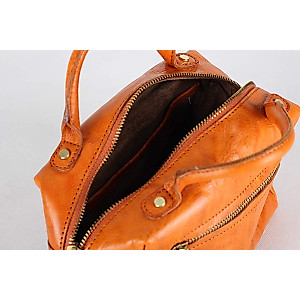 Ancicraft Shoulder Bags For Women Leather Handbags Yellow brown Top Handle Crossbody Bag Purse For Her Fashion