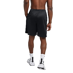 Champion Mens Shorts, Mesh Gym Lightweight Athletic For (Reg. Big & Tall) Running-shorts, Black C Patch Logo, Medium US
