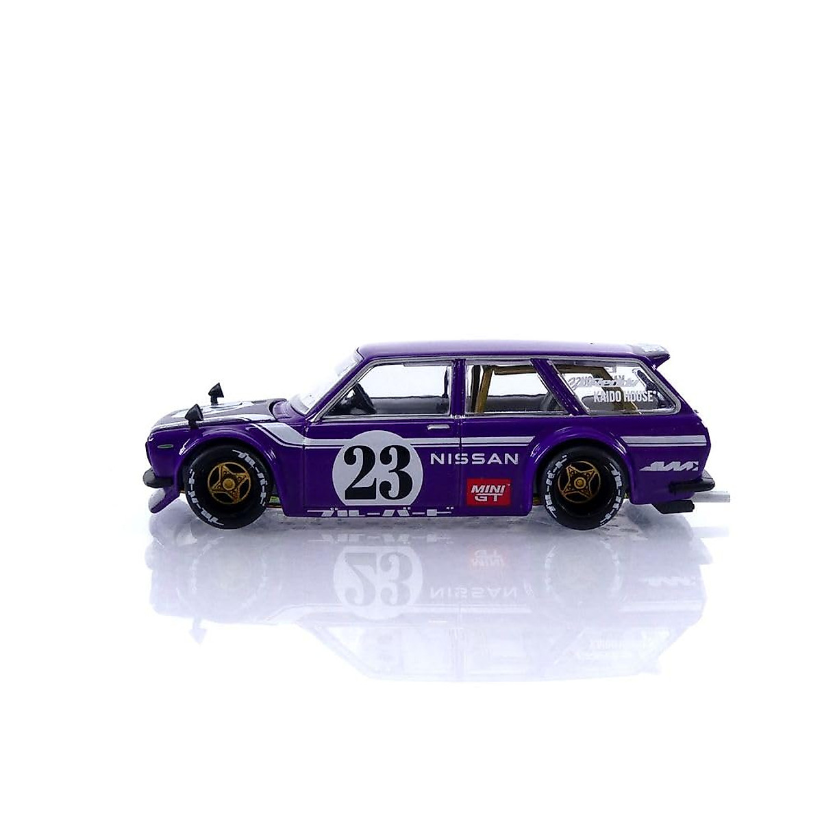 Datsun KAIDO 510 Wagon Carbon Fiber V1 Purple Kaido House 1/64 Diecast Model Car True Scale Miniatures KHMG062